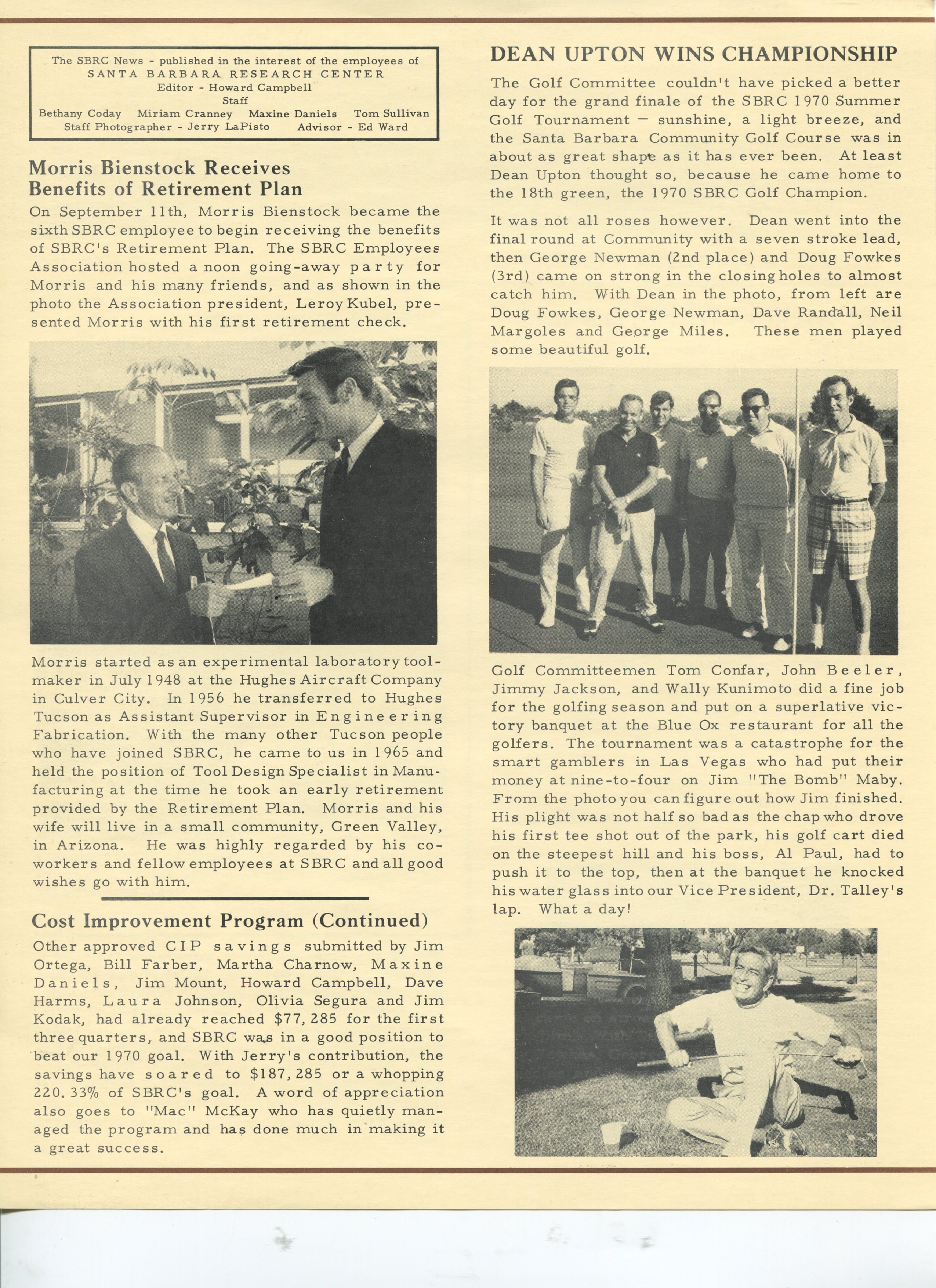 1970 SBRC News – SBRC-SBRS History