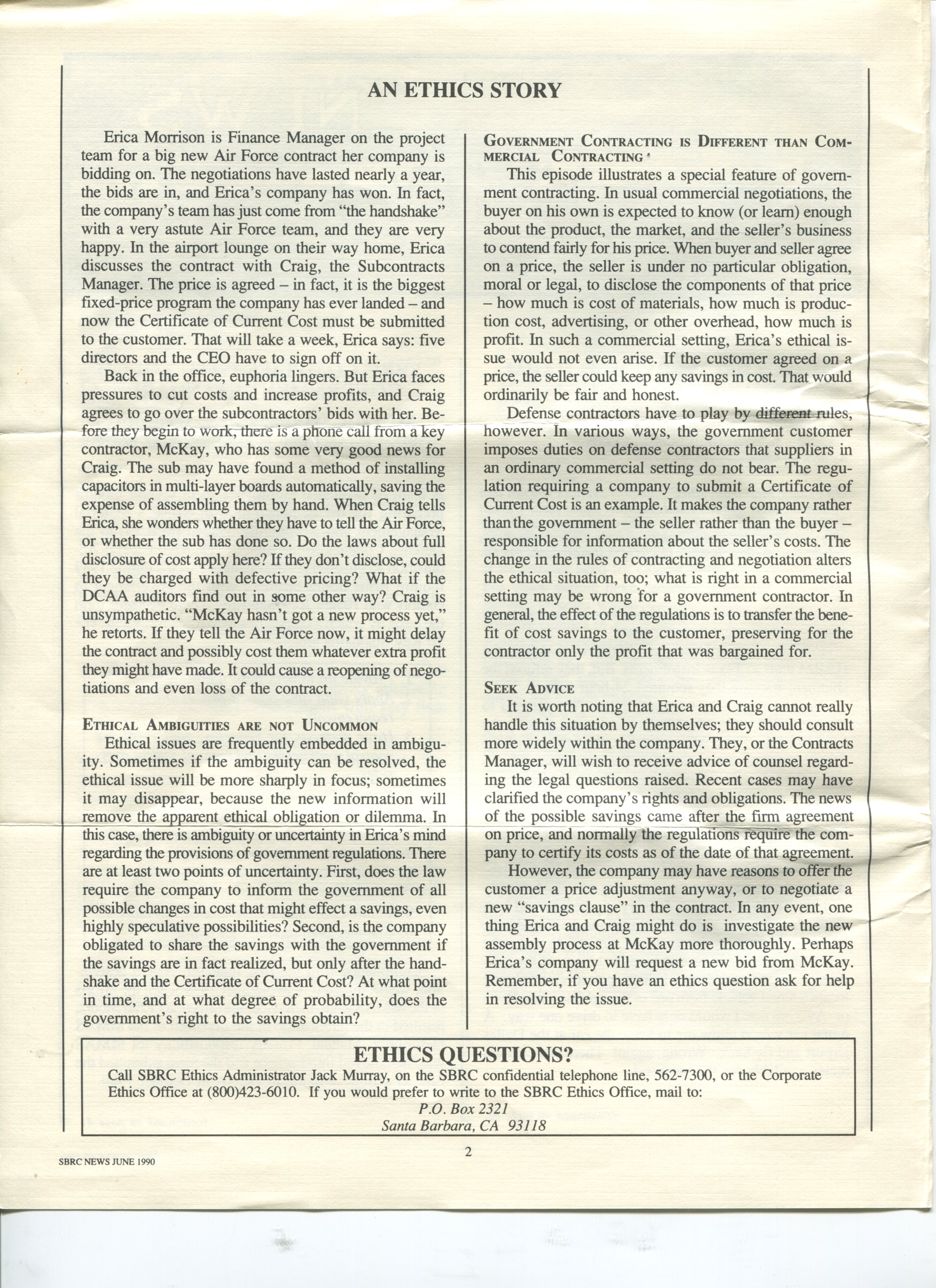 1990 SBRC News – SBRC-SBRS History