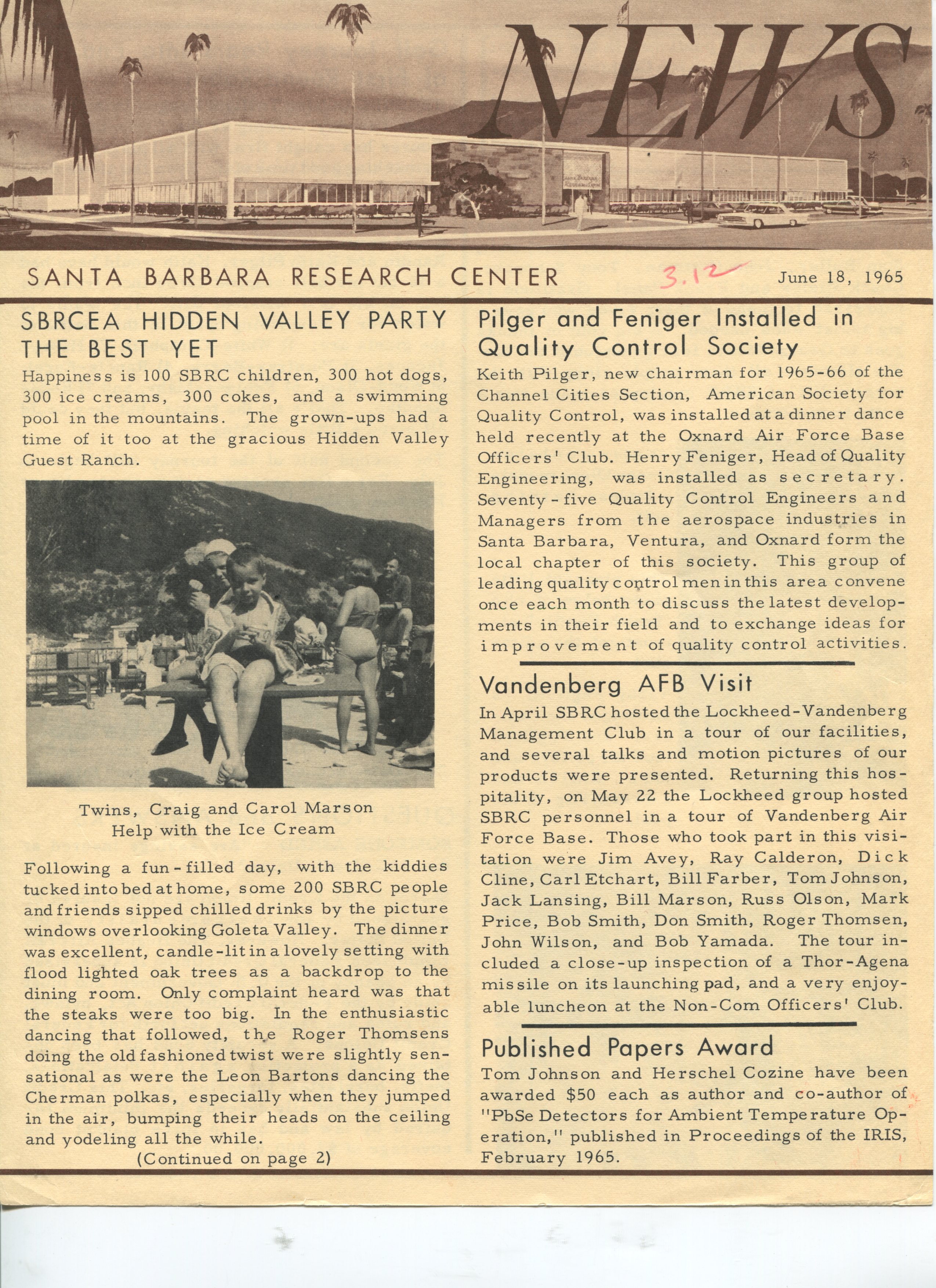 1965 SBRC News – SBRC-SBRS History